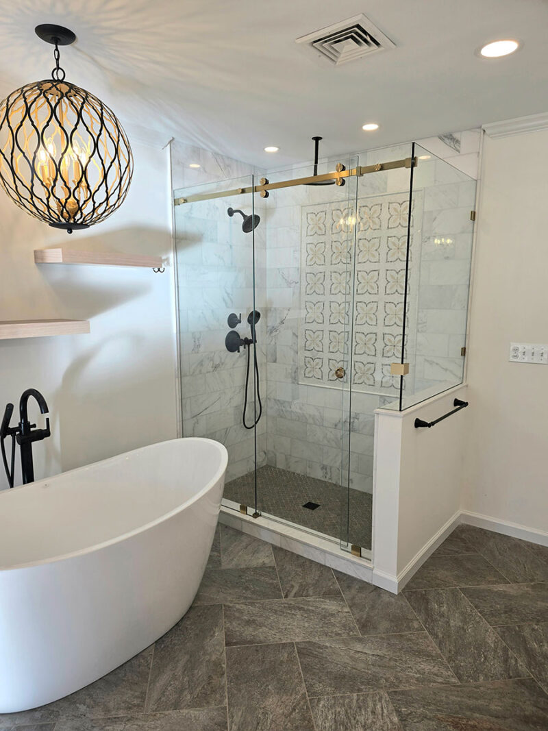 Sliding Shower Doors - Blue Star Glass CT | Custom Glass Shower ...